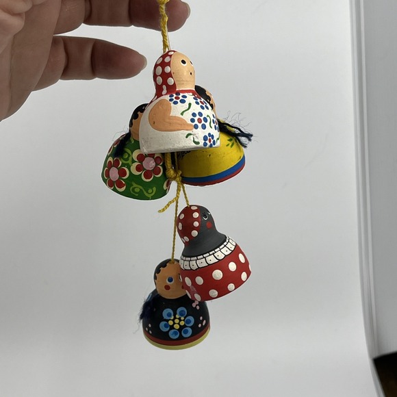 Art | South American Terra Cotta Hand Painted Made Wind Chime Pottery ...